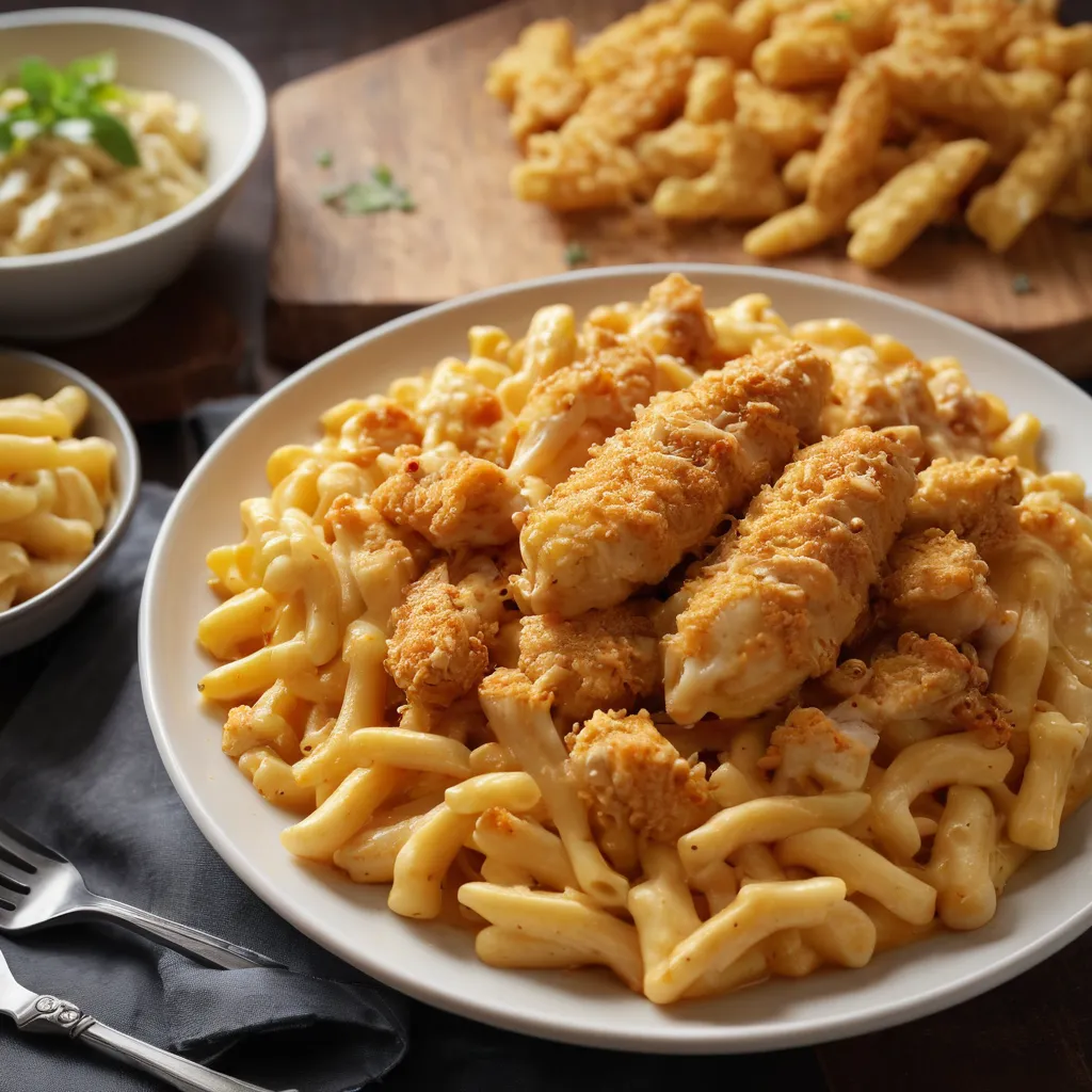 Exploring the Delight of Mac and Cheese with Chicken Strips